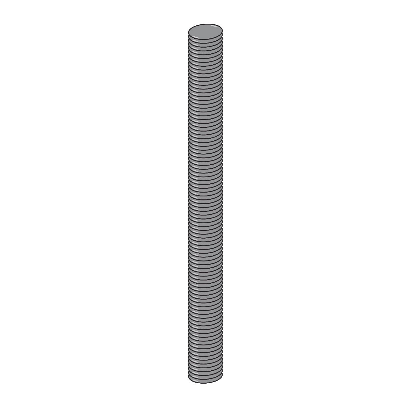 Simpson Strong-Tie 1/2" x 1' ATRM Grade 55 Coarse Fully Threaded Rod ...