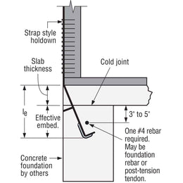 Simpson Strong-Tie LSTHD8 18-5/8" Strap-Tie Holdown Connector - G90 Ga ...
