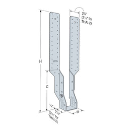 Simpson THAI222 Adjustable I-Joist Truss Hanger - G90 Galvanized ...