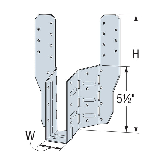 Simpson THASL29 2x9 Adjustable Truss Hanger, Skewed Left - G90 Galvani ...