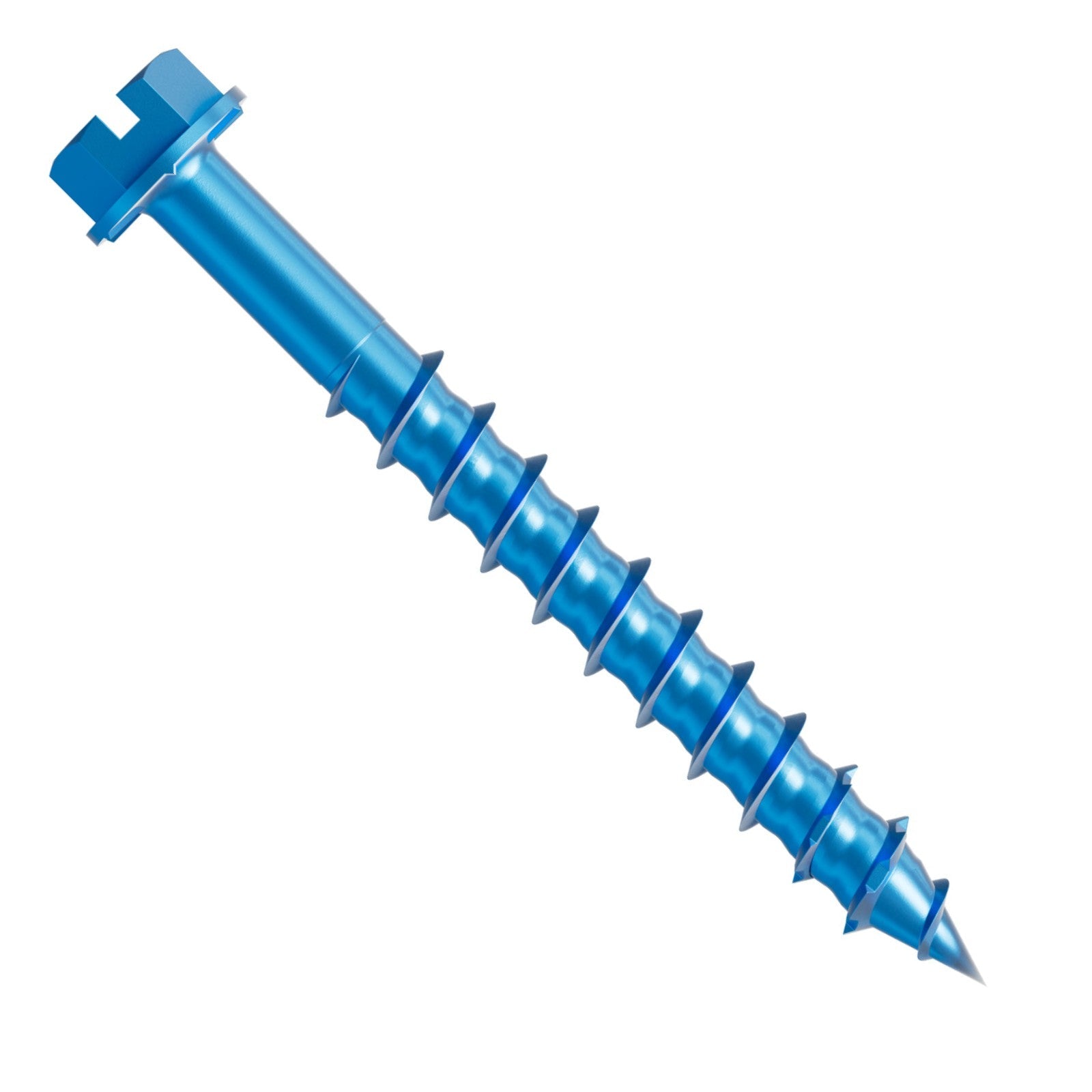 Simpson Strong-Tie 1/4"-2-1/4" Titen Turbo Hex Head Blue Concrete Scre ...