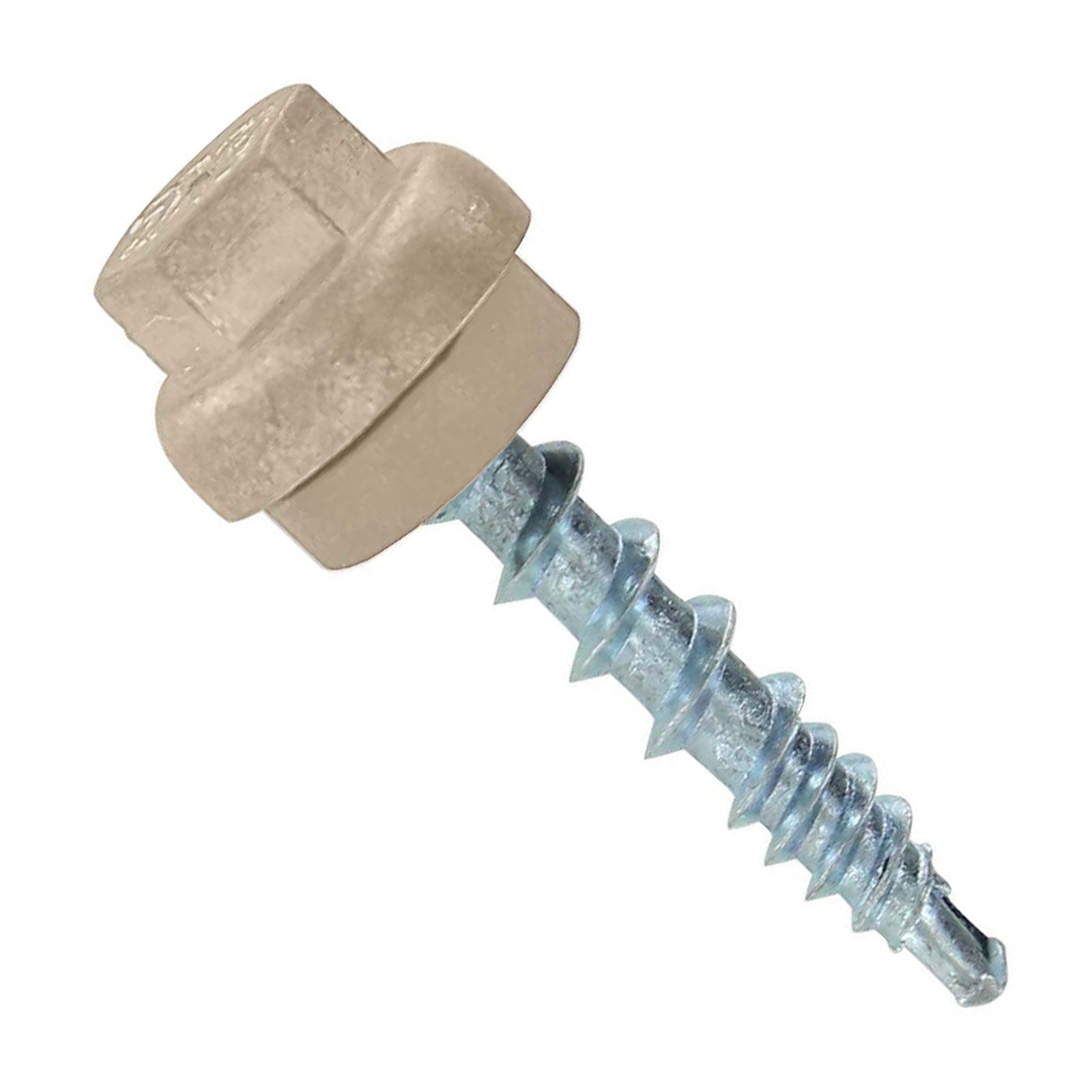 ST Fastening #10 x 1" ZXL Woodbinder Metal Roofing Screw - Light Stone ...