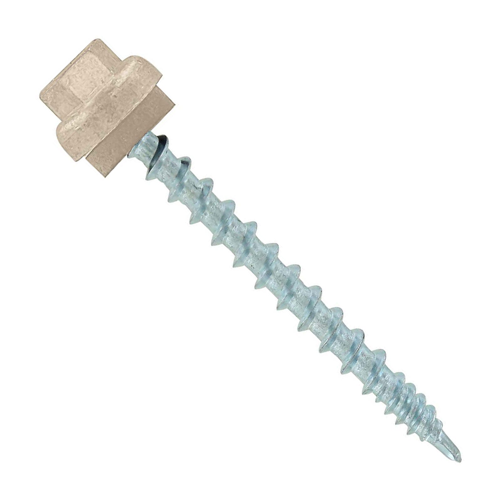 ST Fastening #10 x 2" ZXL Woodbinder Metal Roofing Screw - Light Stone ...