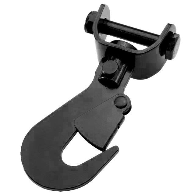 Black Swivel Flat Hook for 2" Webbing | 7,000 lbs. Break Strength ...