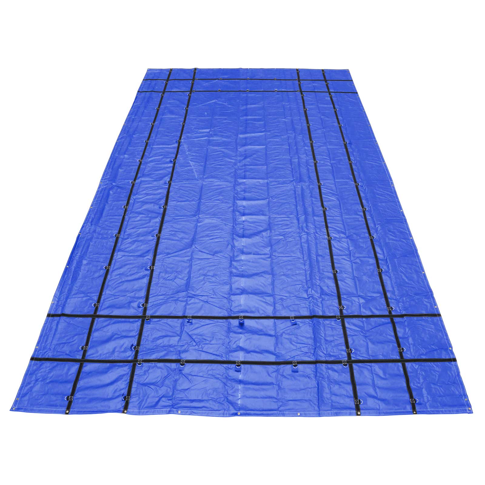 16' x 27' Heavy Duty Steel Tarp | 4' Drop - 18 oz. Blue Tarp ...
