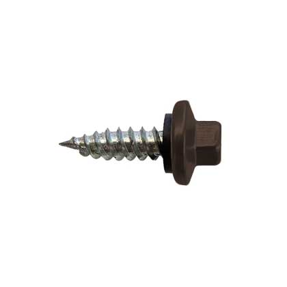 #12 x 3/4" ST-XL Woodbinder Metal Roofing Stitch Screw - Koko Brown, P ...