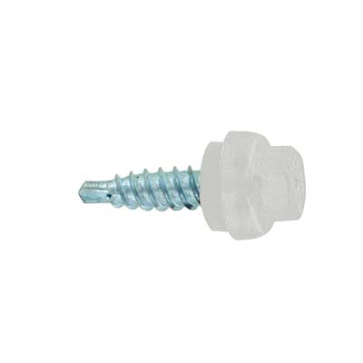 #12 x 3/4" ZXL Woodbinder Metal Roofing Stitch Screw - Polar White, Pk ...