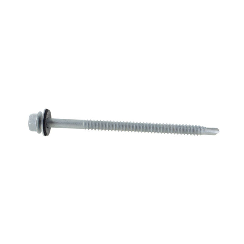 1/4-14 x 4" HWH Steelbinder Self-Drilling Metal Roofing Screw w/Washer ...