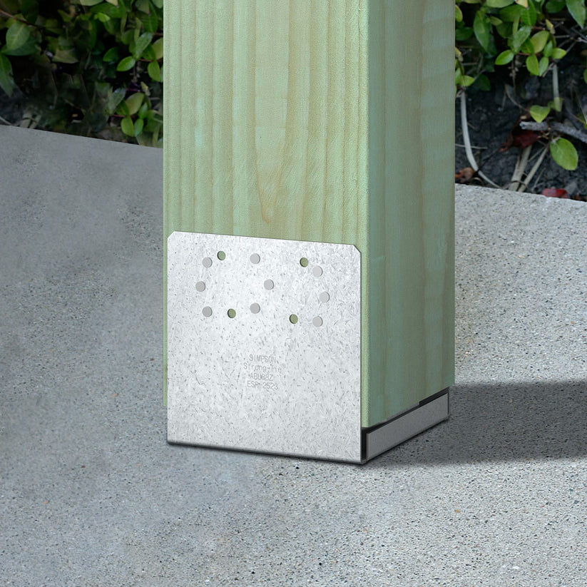 Simpson ABU88RZ Rough Cut 8x8 Adjustable Post Base - Zmax Finish ...