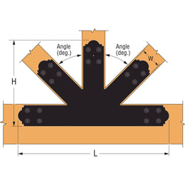 Simpson Strong-Tie APGP1212 Decorative Gable Plate for 12:12 Roof Pitc ...