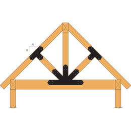 Simpson Strong-Tie APGP1212 Decorative Gable Plate for 12:12 Roof Pitc ...