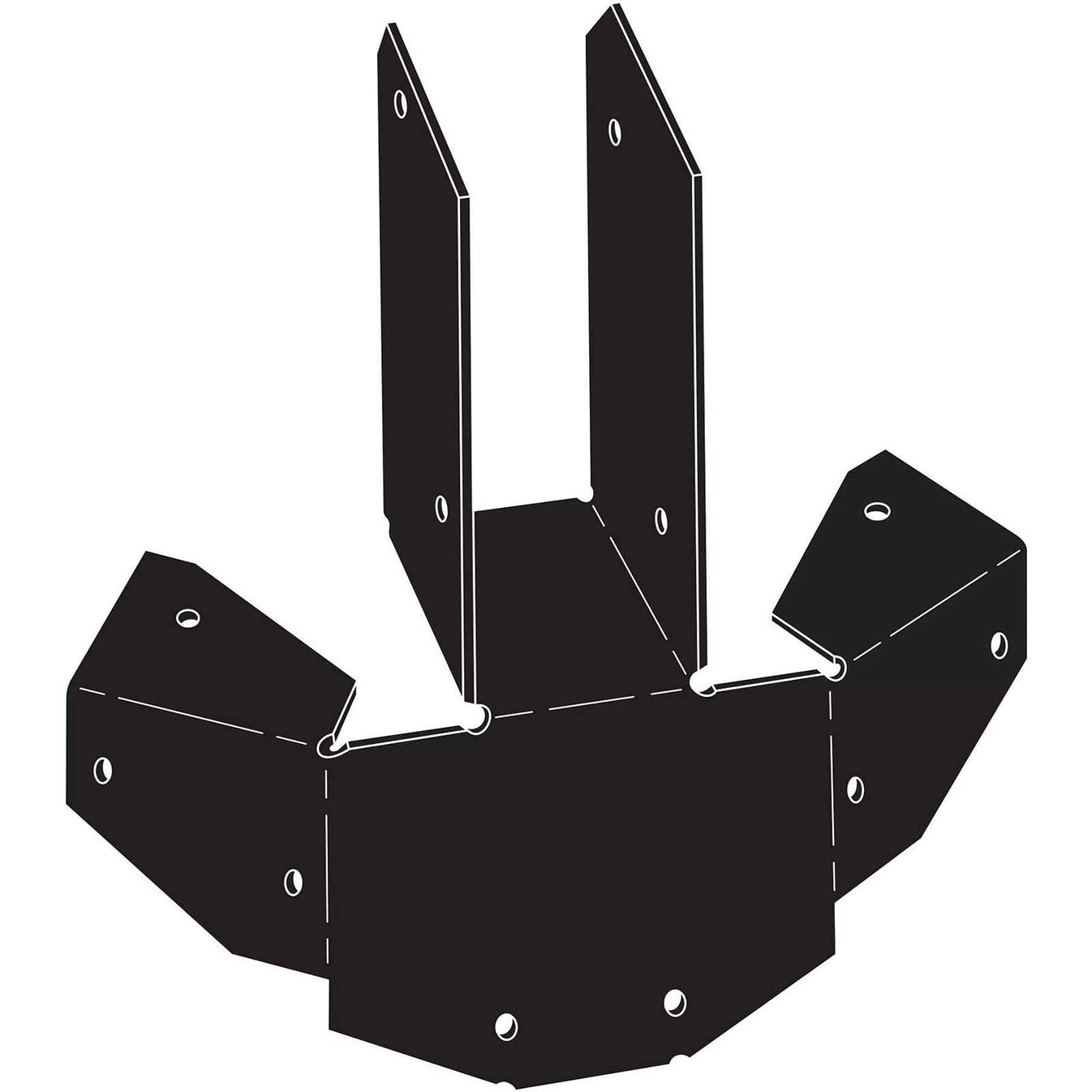 Simpson APGT2 Gazebo Tie, 16 Gauge- Black Powder Coat – Fasteners Plus