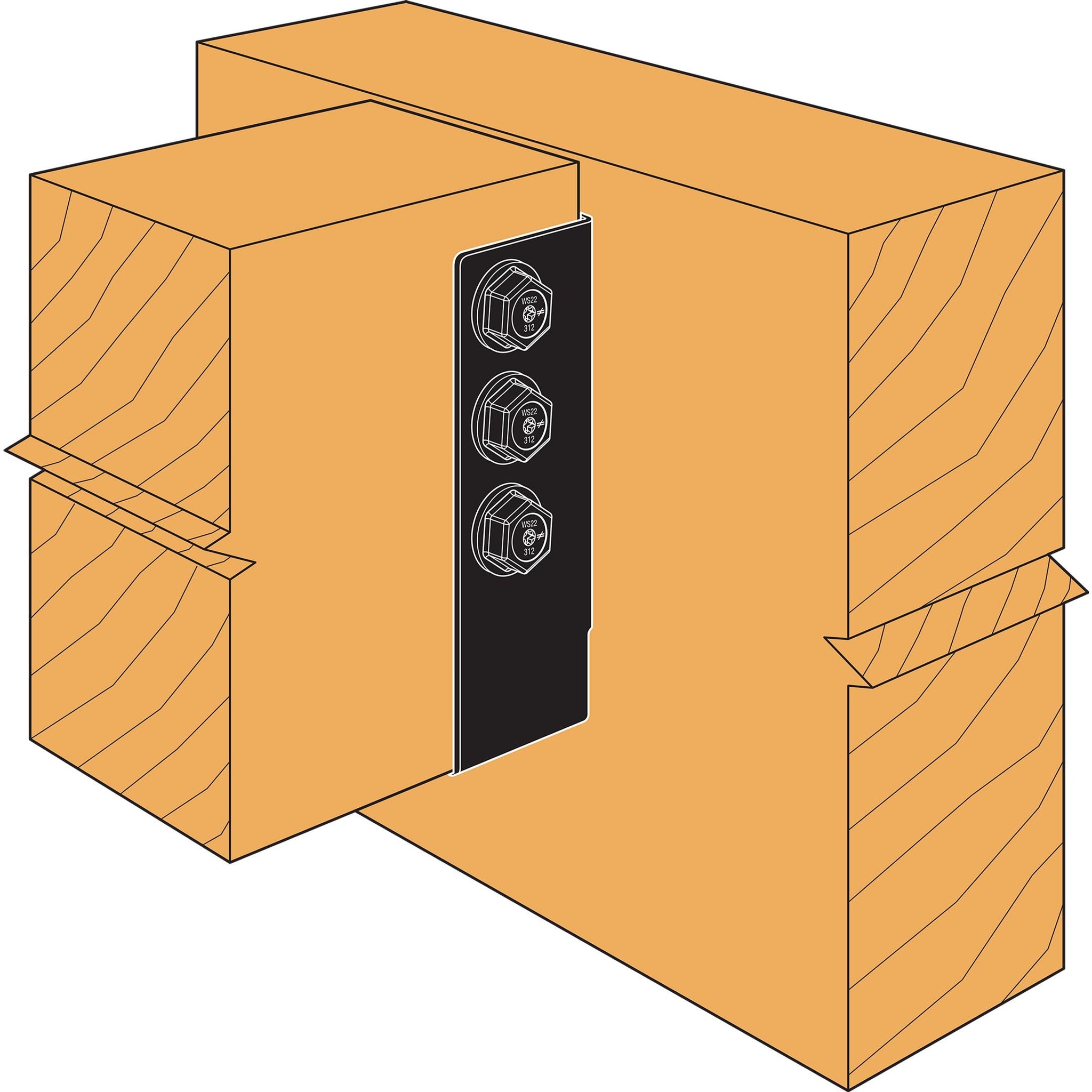 Simpson APHH610 6x10 Concealed Flange Heavy Joist Hanger - With Requir ...