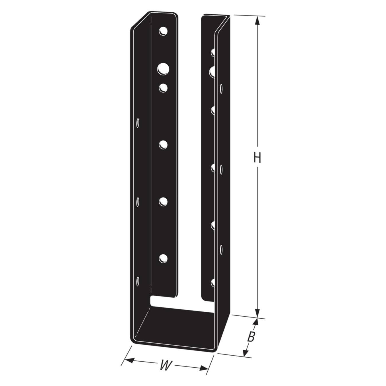 Simpson APLH210R Rough Cut 2x10 Concealed Flange Light Joist Hanger ...