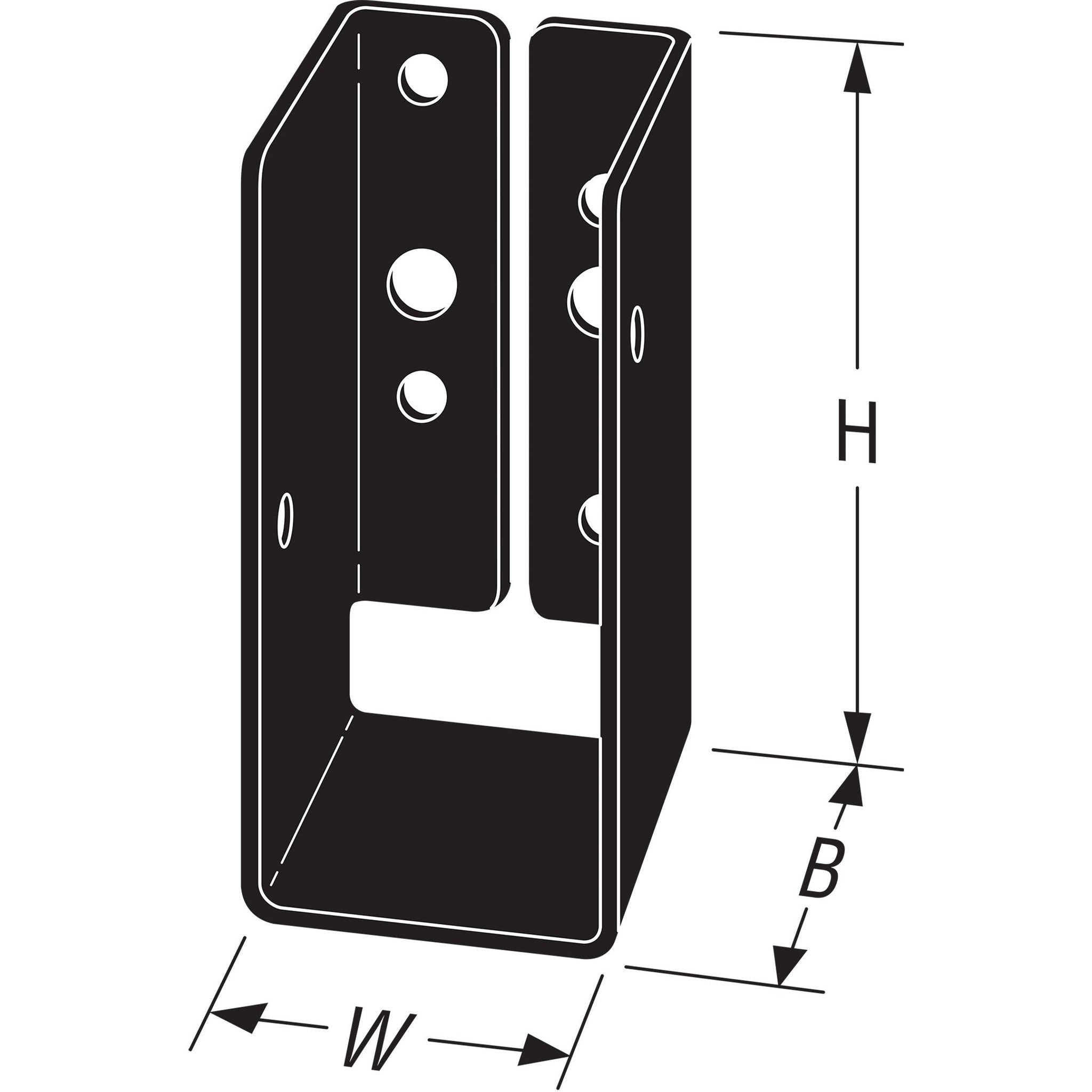 Simpson Strong-Tie APLH24 Concealed Flange Light Joist Hanger for 2x4 ...