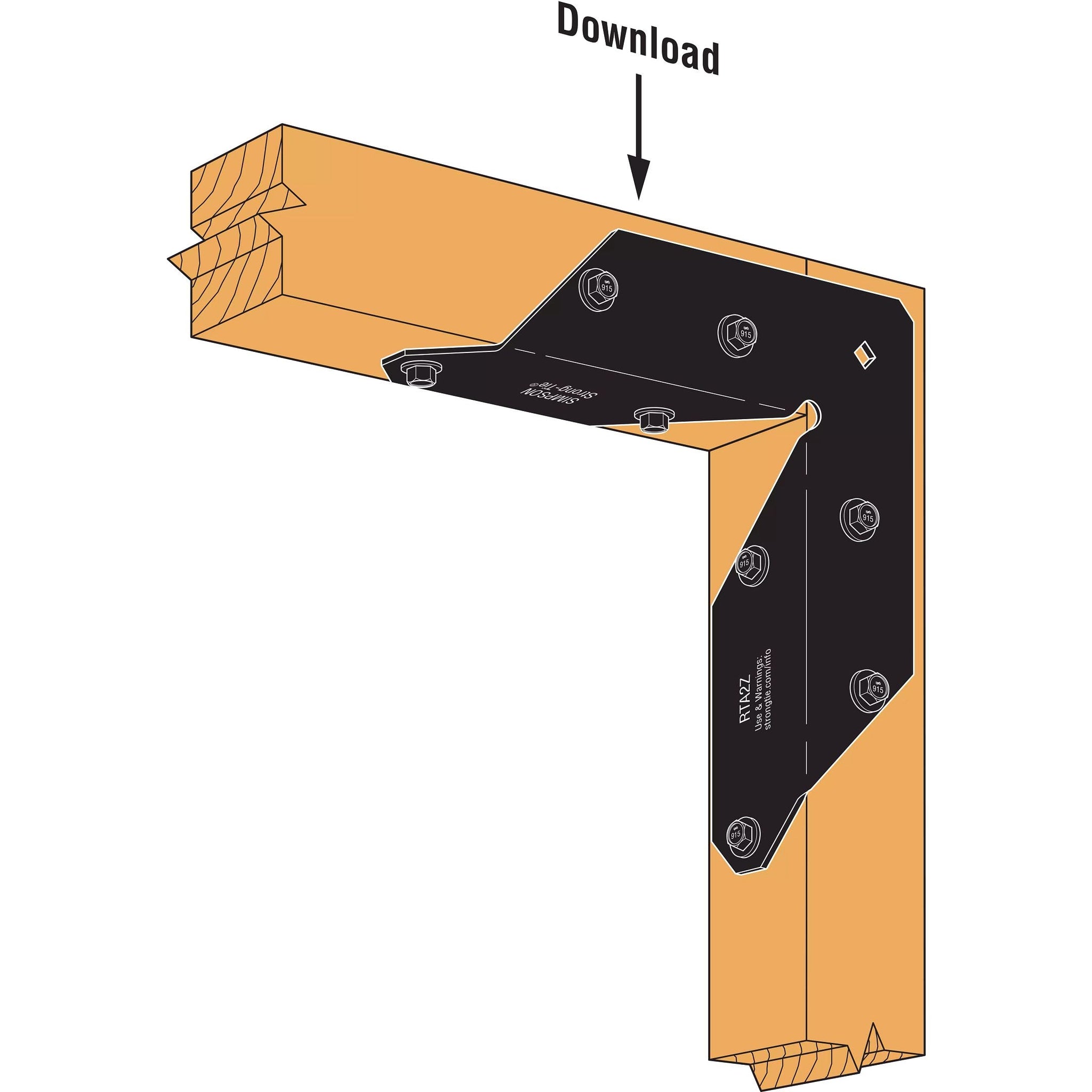 Simpson APRTA2 Rigid Tie Angle - With Required Fasteners – Fasteners Plus