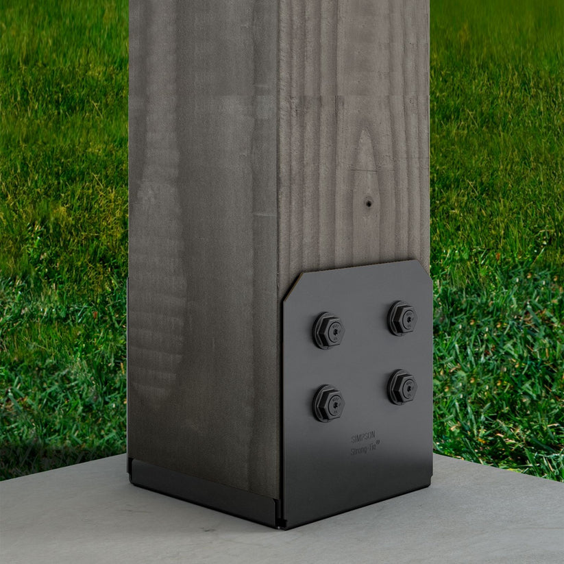 Simpson APVB1010 Avant Ornamental 10x10 Post Base - Black Powder Coat ...