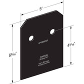 Simpson APVB66DSP Avant Decorative Post Base Plates - Black Powder Coa ...