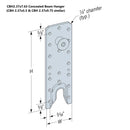 Simpson CBH2.37X9.75-R10 2 3/8" x 9 3/4" Concealed Beam Hanger - Elect ...