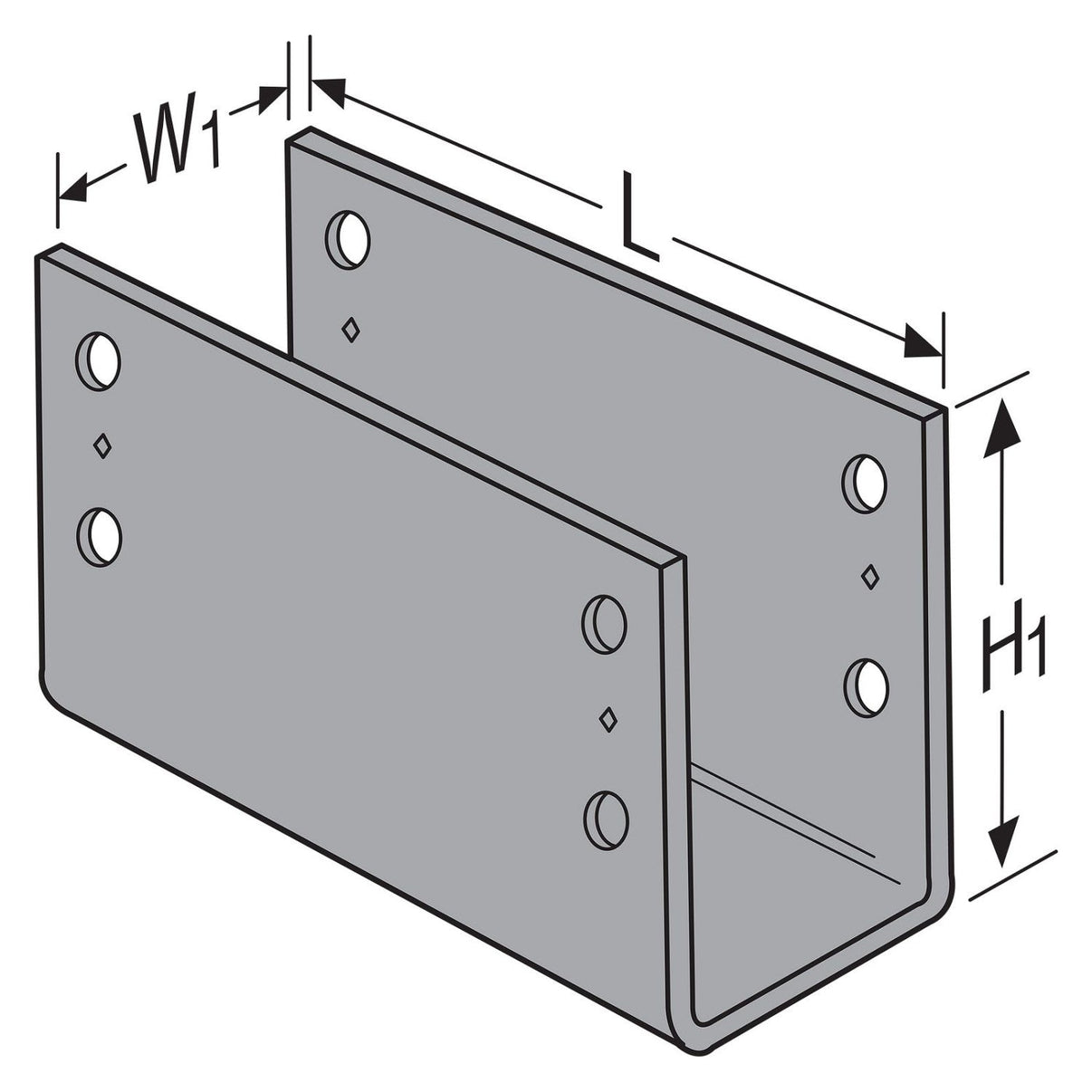 Simpson CCO4 Column Cap Only 7 Gauge - No Coating – Fasteners Plus