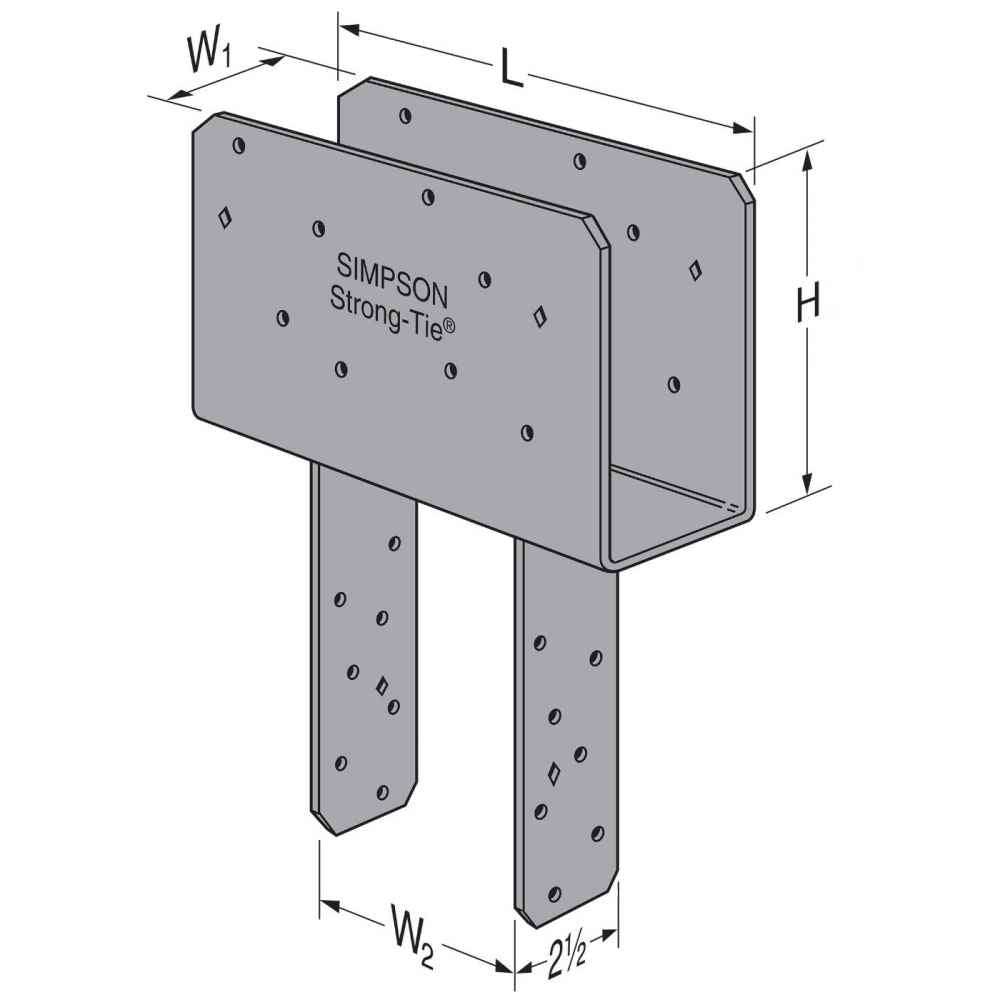 Simpson ECCQ5-4HDG-SDS End Column Cap w/SDS Screws - Hot Dip Galvanized ...