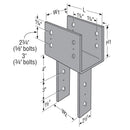 Simpson CC106 Column Cap - Gray Paint – Fasteners Plus