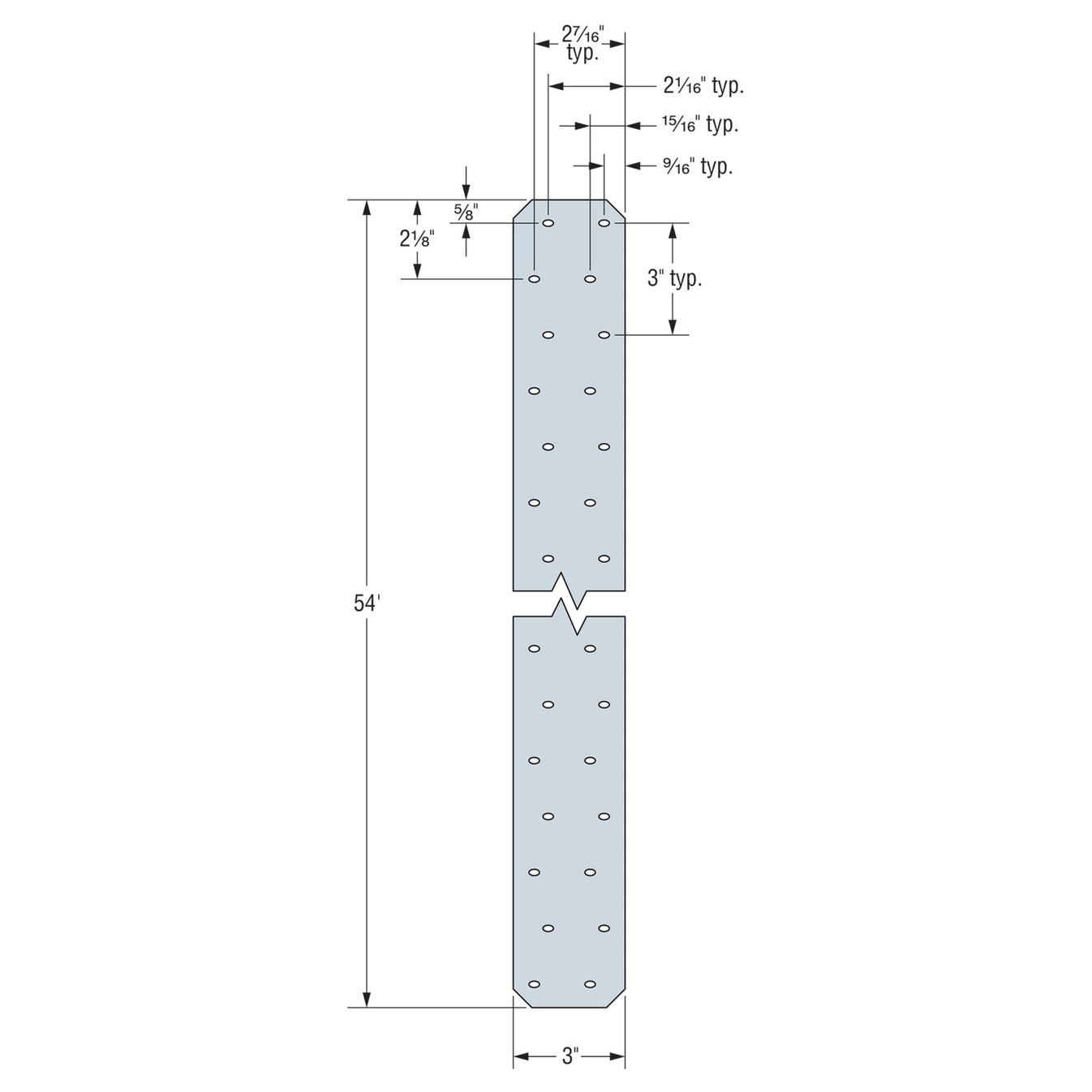 Simpson CMSTC16 16 Gauge 54 ft. Coiled Strap – Fasteners Plus