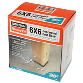 Simpson CPT66Z Concealed Post Tie For 6x6 Posts - Zmax Finish ...