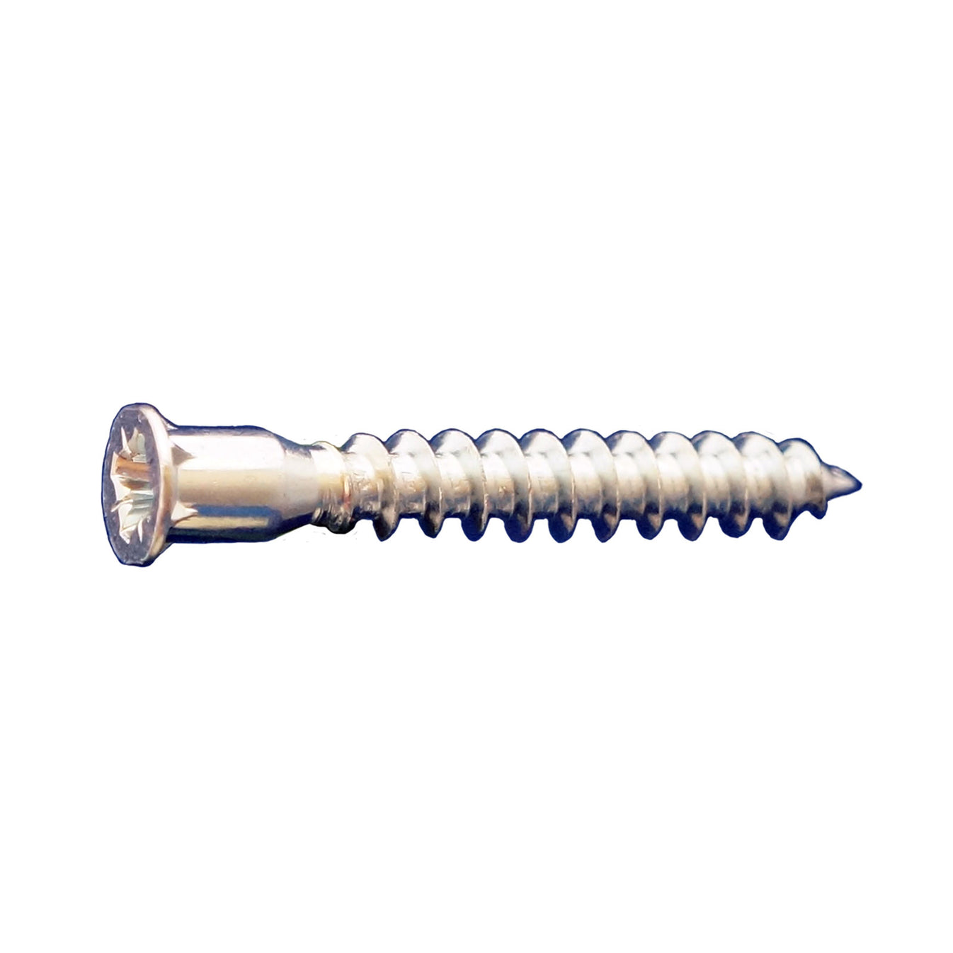 M7 x 50mm Flat Head Sharp Point Wood Screw w/Nibs - Zinc, Pkg 2000 ...