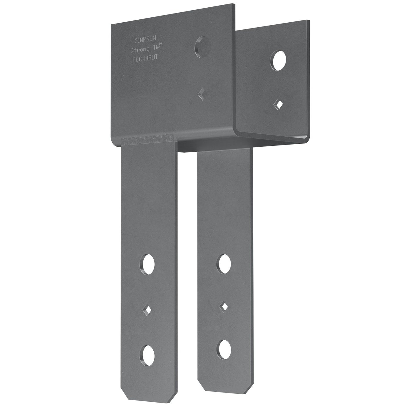 Simpson ECC44ROT End Column Cap (90 Deg. Rotated Straps)- Gray Paint ...