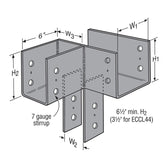 Simpson ECCLL666 End Column Cap Left Direction - Gray Paint – Fasteners ...