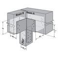 Simpson ECCLRQ464HDG 4x6x4 End Column Cap L-Shaped Right, Quick-Instal ...