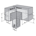 Simpson ECCLRQ444HDG 4x4x4 End Column Cap L-Shaped Right, Quick-Instal ...