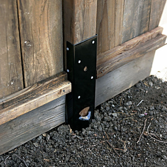 Simpson FPBM44E E-Z Mender Fence Post Mender - Black Powder Coated ...