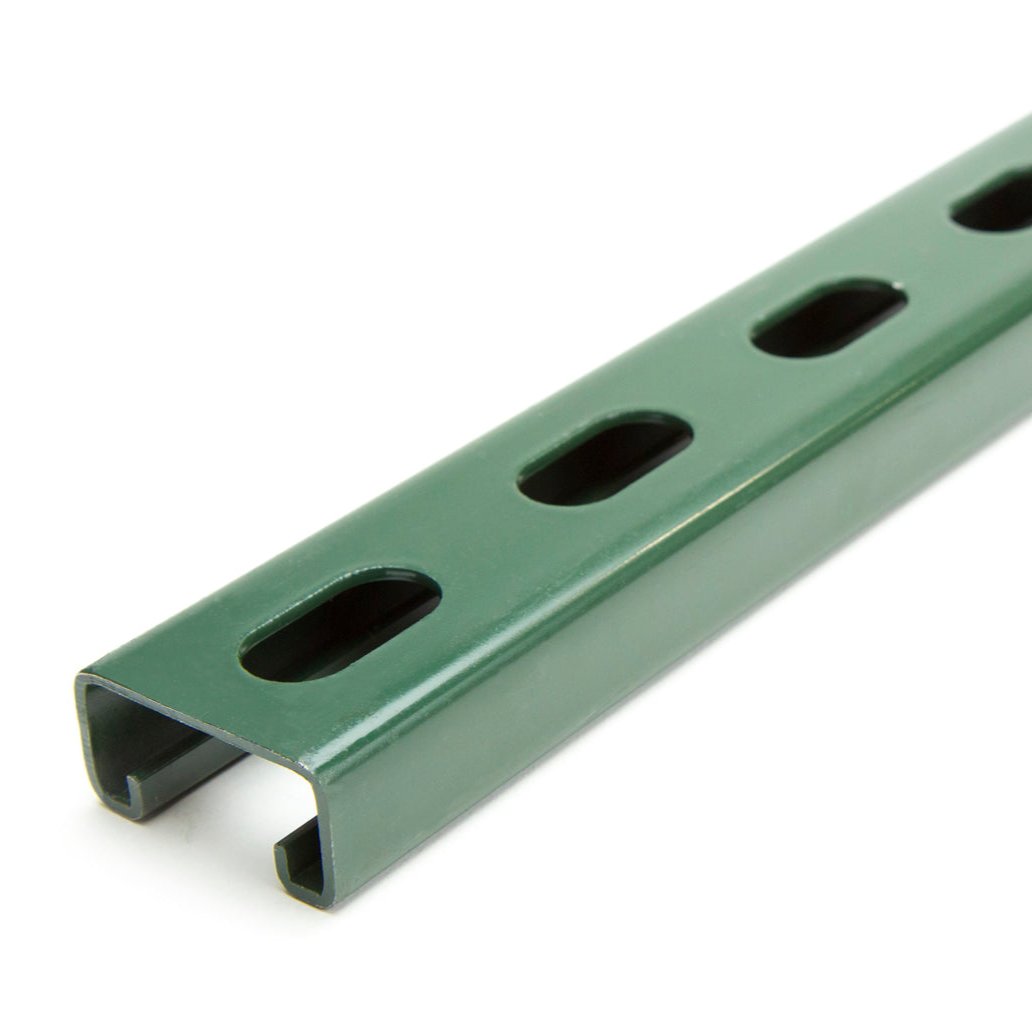 1-5/8" x 13/16" Strut Channel with Short Slots 5 ft. - Green Powder Co ...