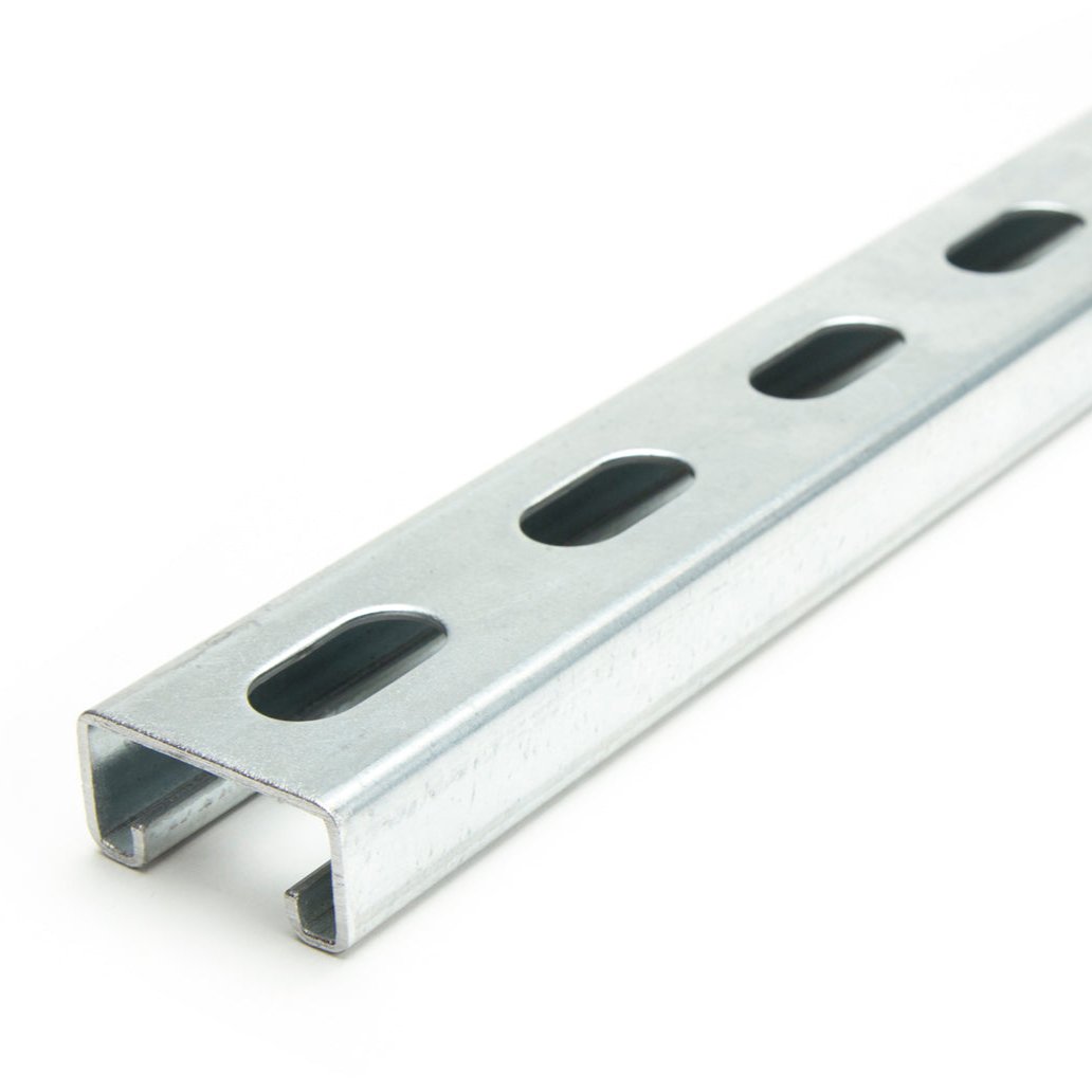1-5/8" x 13/16" Strut Channel with Short Slots 1 ft. - Aluminum ...