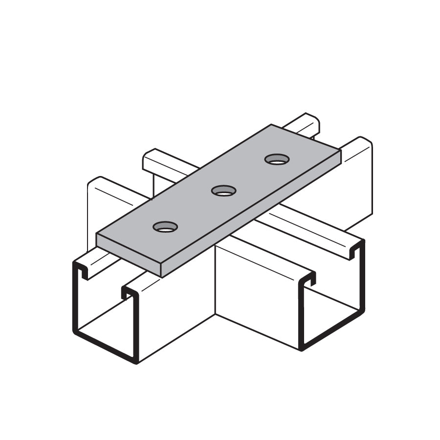 3-Hole Splice Plate - Electro-Galvanized – Fasteners Plus