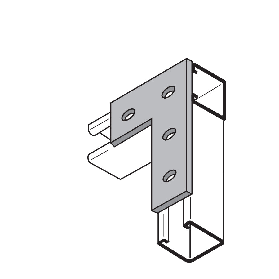 4-Hole Corner Plate Flat L - Electro-Galvanized – Fasteners Plus
