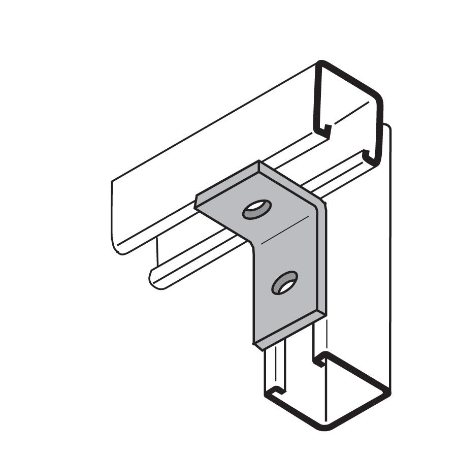 2-Hole 90 Degree Angle 1-5/8" x 2"- Electro-Galvanized – Fasteners Plus