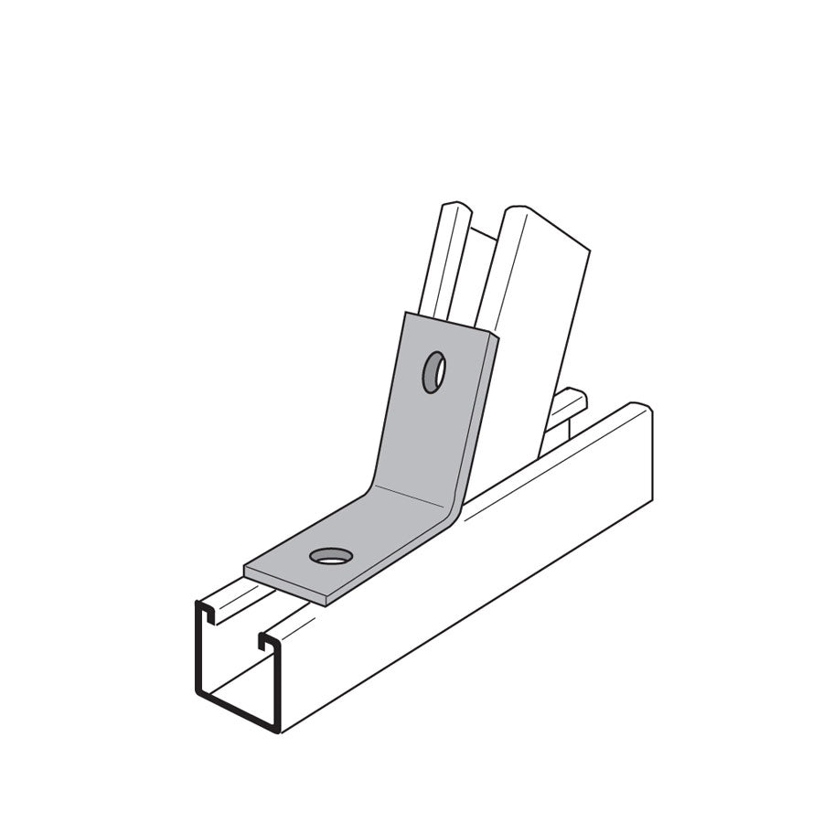 2-Hole 45 Degree Open Angle - Electro-Galvanized – Fasteners Plus