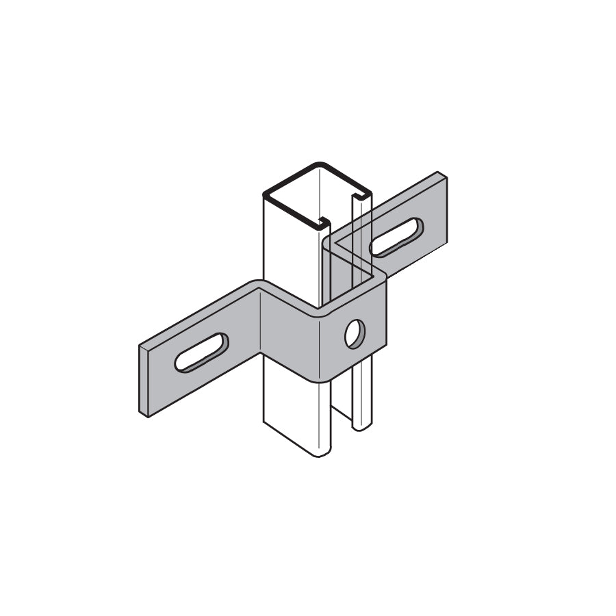 Slotted U Fitting For 1-5/8" Channel Height 7-1/4" Wide - Electro-Galv ...