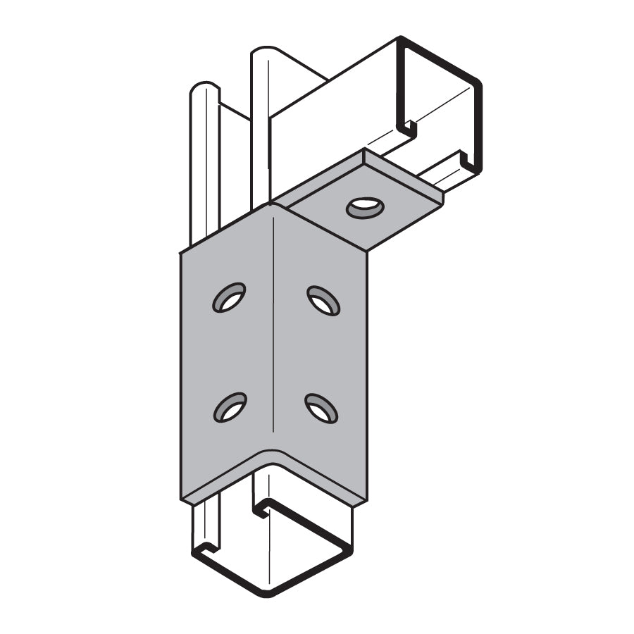 5-Hole Corner Channel Connection Right-Hand - Electro-Galvanized ...