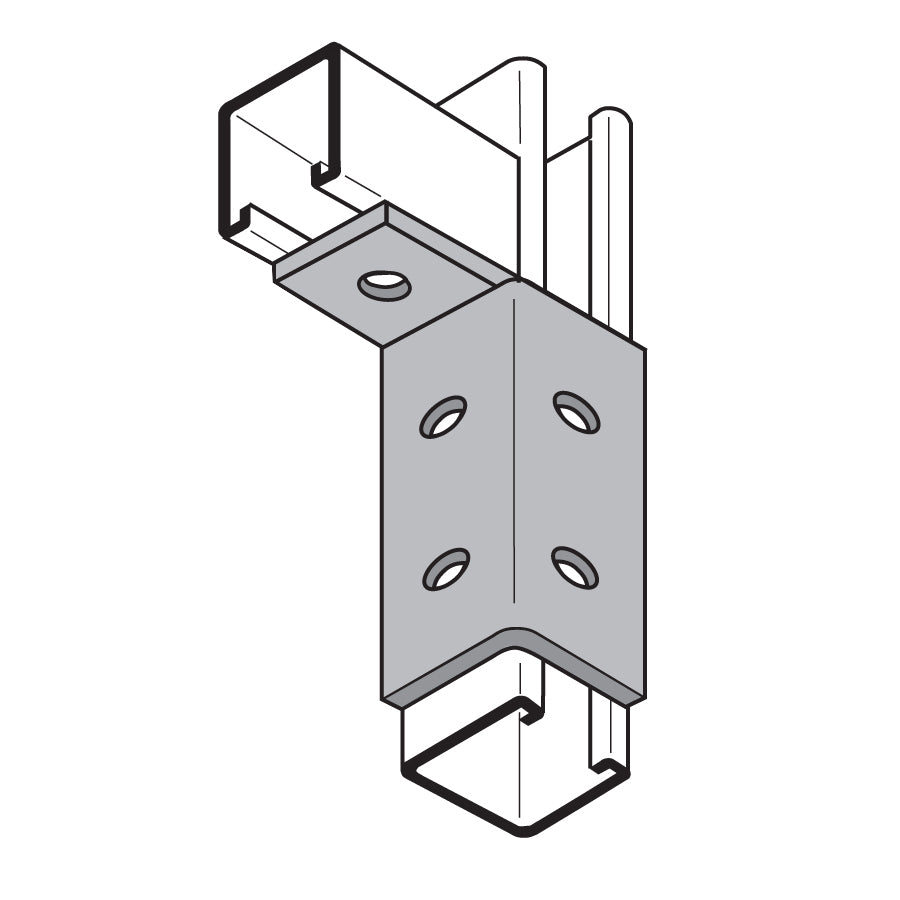 5-Hole Corner Channel Connection Left-Hand - Electro-Galvanized ...