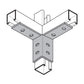 8-Hole 2-Way 2-Hole Channel Wing Connector - Electro-Galvanized ...