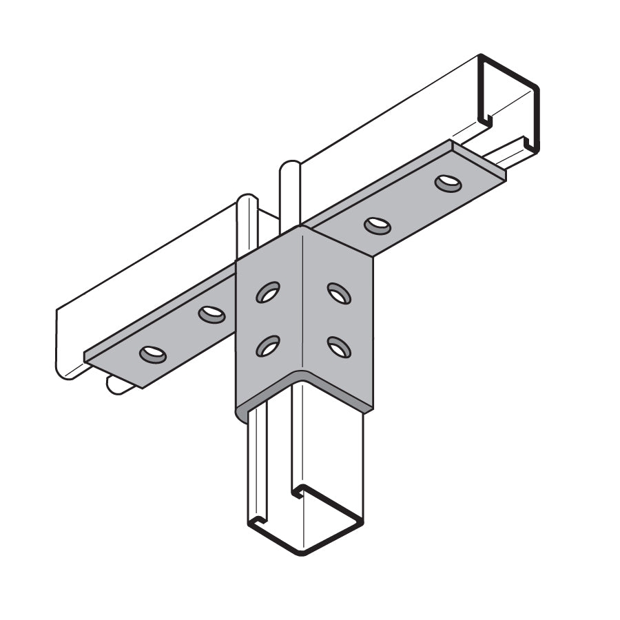10-Hole 2-Way Channel Wing Connector - Electro-Galvanized – Fasteners Plus