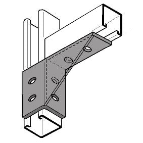 6-Hole Gusset Corner Channel Connection Left-Hand - Electro-Galvanized ...