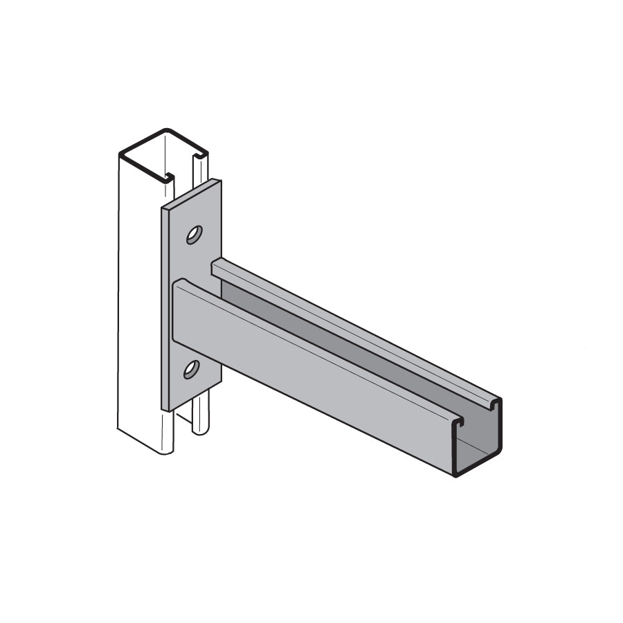 6" Channel Bracket Slot Up - Electro-Galvanized – Fasteners Plus