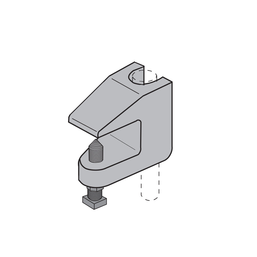 3/8" Malleable Beam Clamp - Electro-Galvanized – Fasteners Plus