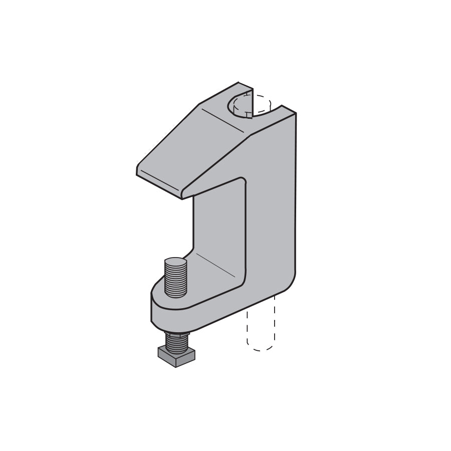 1/2" C Clamp w/lock nut - Electro-Galvanized – Fasteners Plus