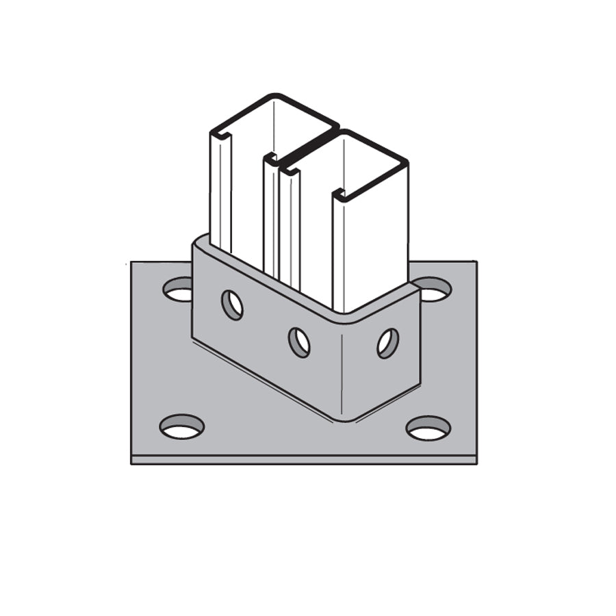 Double Channel Post Base - Electro-Galvanized – Fasteners Plus